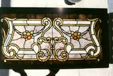 Antique Stained and Beveled American Window With Festoons Of Hand ...